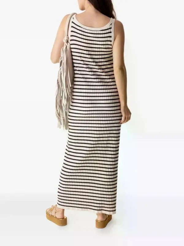 Aspesi Striped Ribbed Maxi Dress