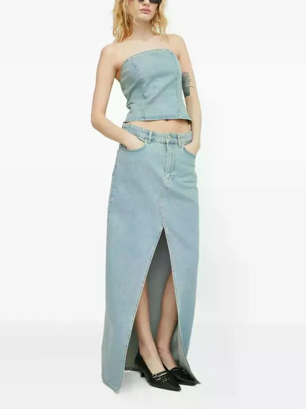 WON HUNDRED Belt-loop Maxi Skirt