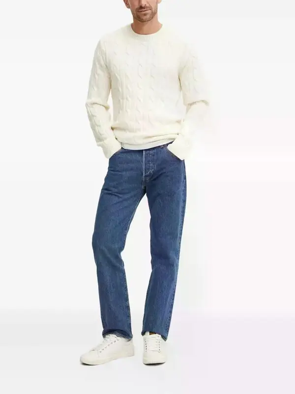Theory Cable-knit Crew-neck Sweater - White