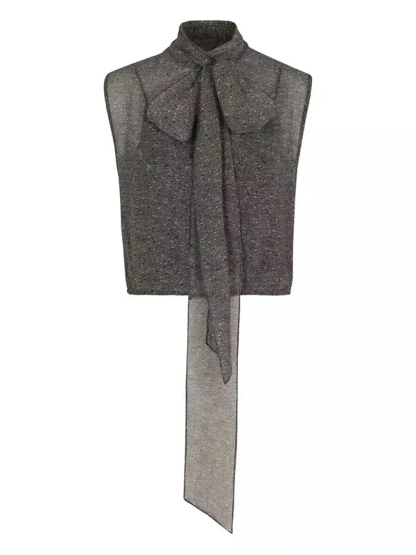 Gucci Bow-detailed Buttoned Top