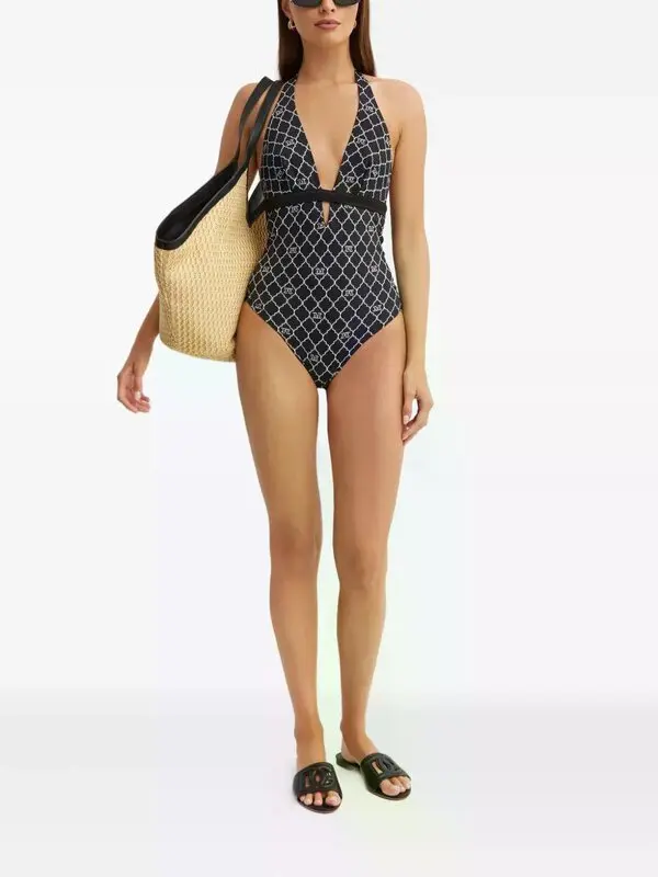 Max Mara Monogram Print Swimsuit