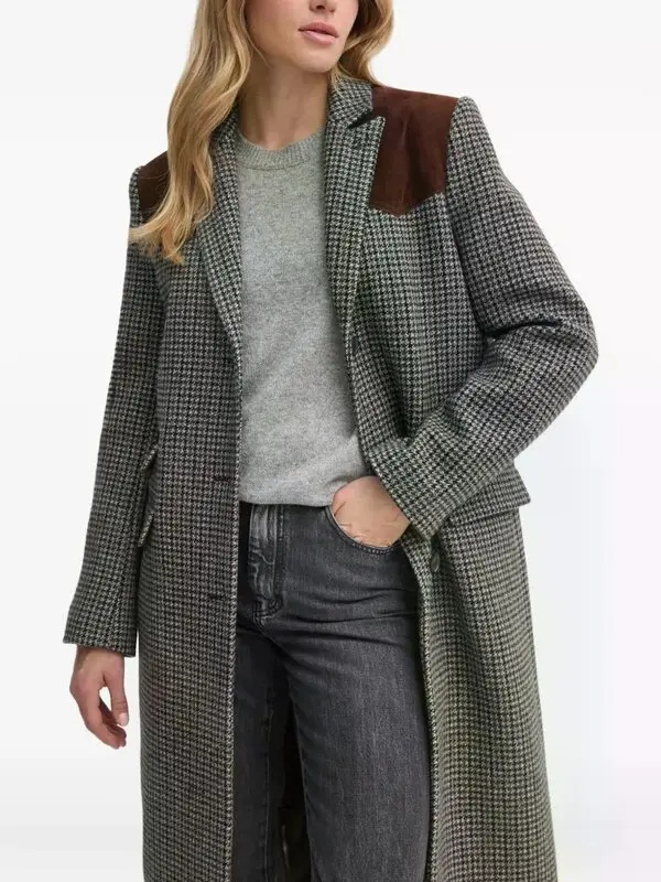 The Kooples Houndstooth Single-breasted Coat