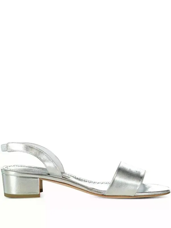 Manolo Blahnik Patopia Sandals - Silver