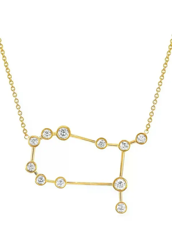 LOGAN HOLLOWELL 14kt Yellow Gemini Constellation Diamond Necklace - Gold