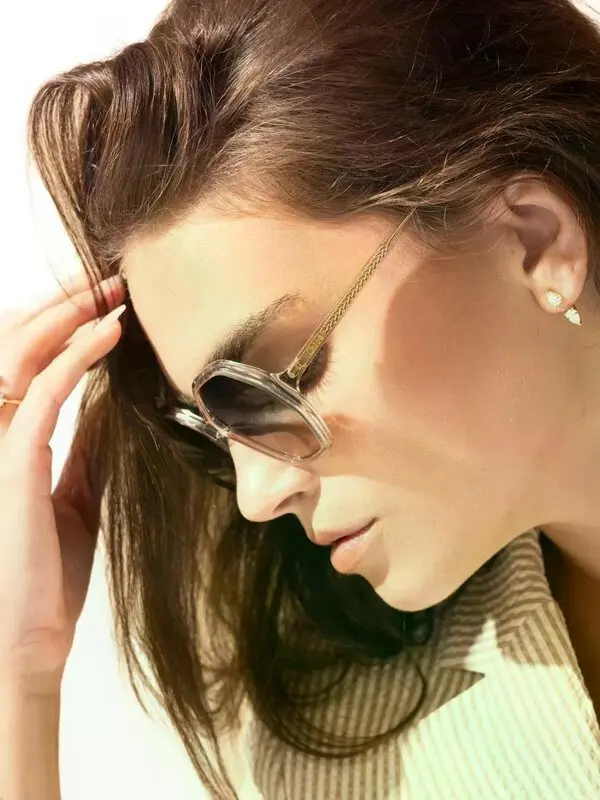 Chloé Esther Geometric Sunglasses - Neutrals