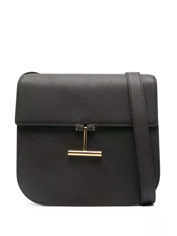TOM FORD Grain Leather Cross Body Bag - Brown