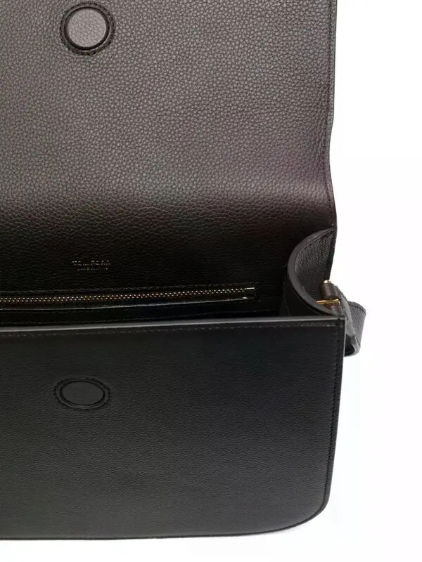 TOM FORD Grain Leather Cross Body Bag - Brown