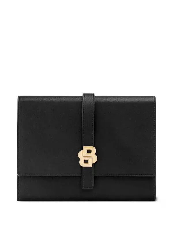 BOSS Logo-buckle Document Case - Black
