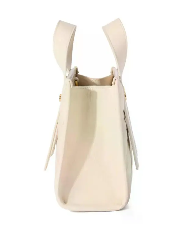 Off-White Quilted Leather Tote Bag - Neutrals
