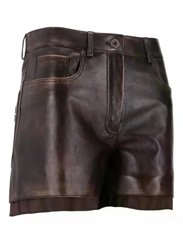 Miu Miu Nappa Leather Shorts