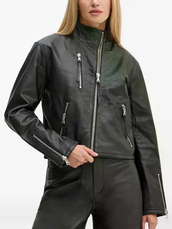 WON HUNDRED Zip-up Leather Jacket
