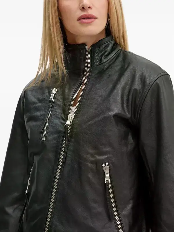 WON HUNDRED Zip-up Leather Jacket