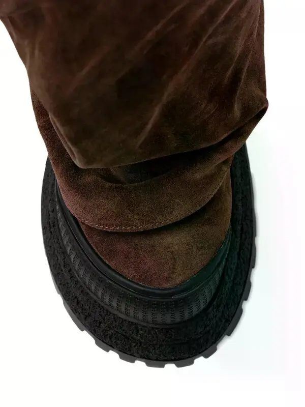 NAKED WOLFE 90mm Disturb Suede Boots - Brown
