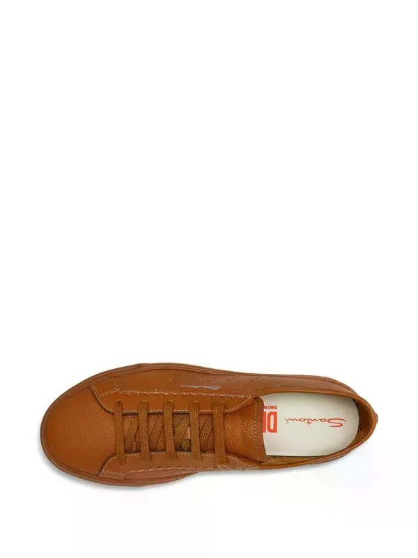 Santoni Tumbled Leather Sneakers