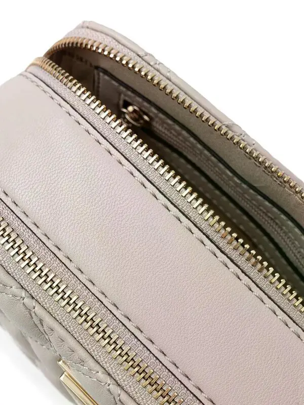Guess Quilted Cross-body Bag With Chain Strap - Neutrals