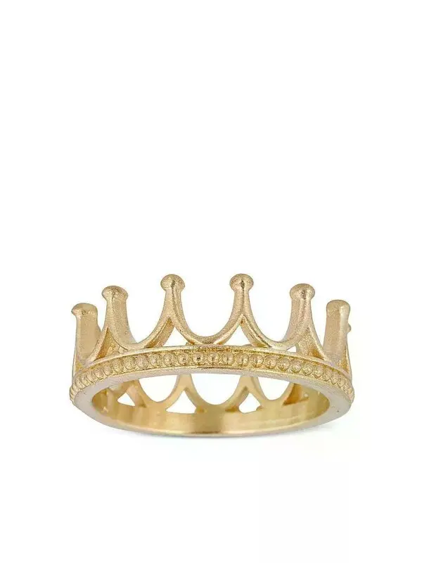 TANYA FARAH 18k Yellow Etruscan Crown Ring - Gold