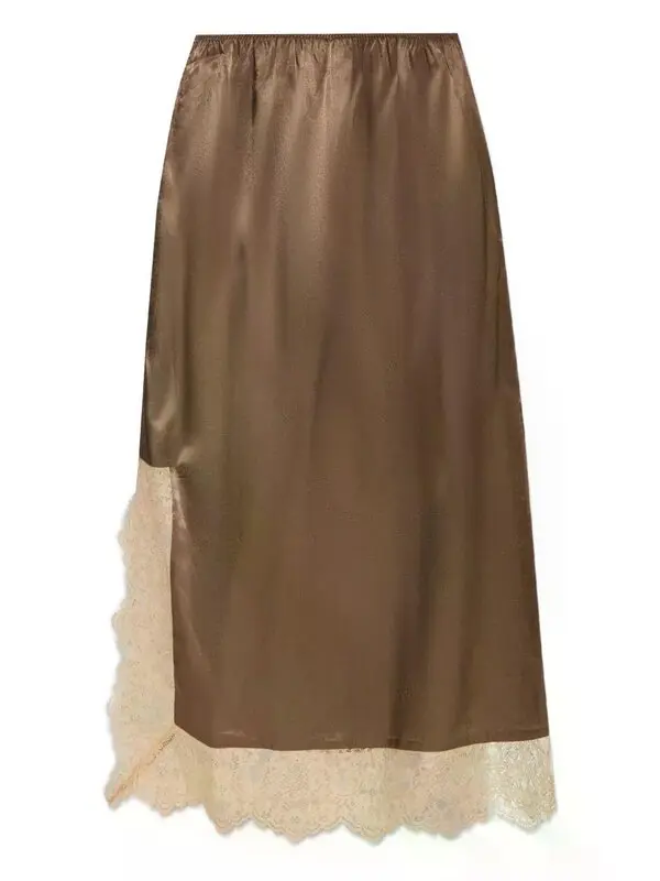 Munthe Ravn Lace-trim Midi Skirt