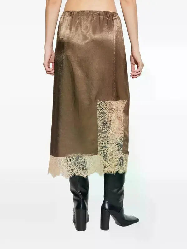 Munthe Ravn Lace-trim Midi Skirt