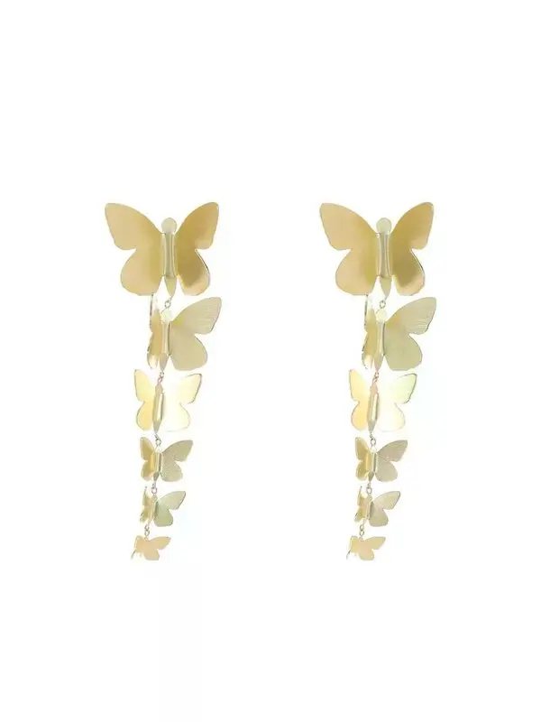 TANYA FARAH 18k Yellow Butterfly Drop Earrings - Gold