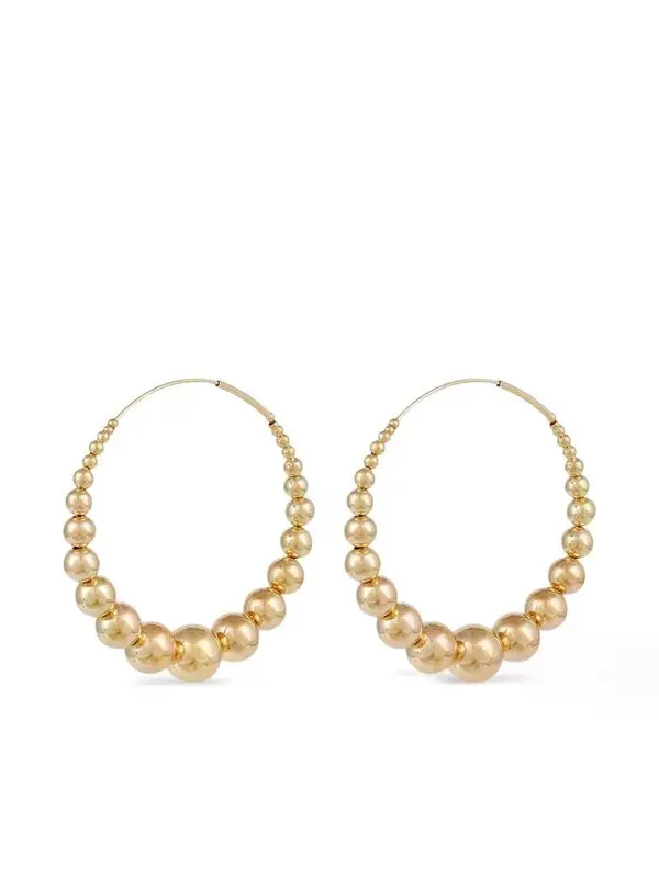 Gas Bijoux Beaded Hoop Earrings - Gold