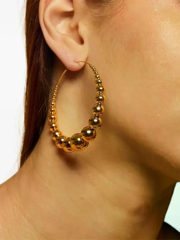 Gas Bijoux Beaded Hoop Earrings