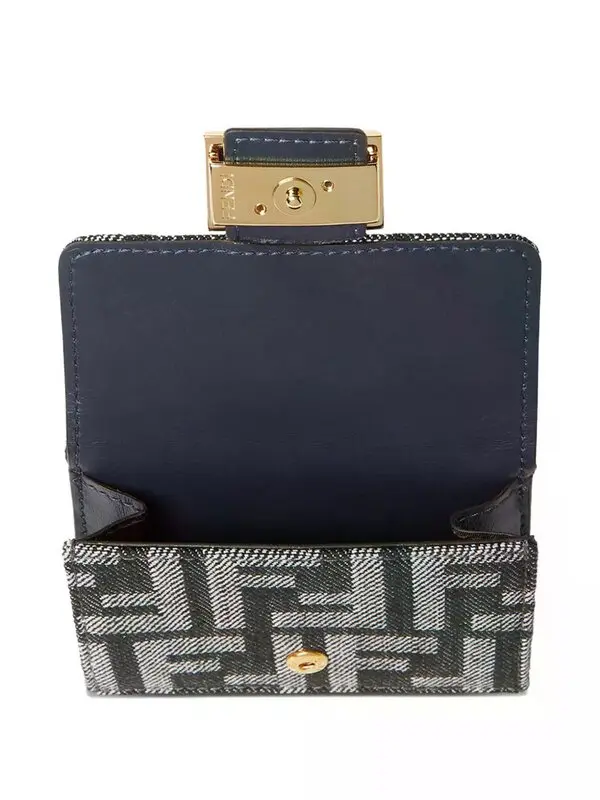 Fendi Baguette Micro Tri-fold Wallet - Grey