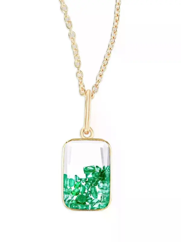 Moritz Glik 18k Yellow Emerald And Sapphire Necklace - Gold