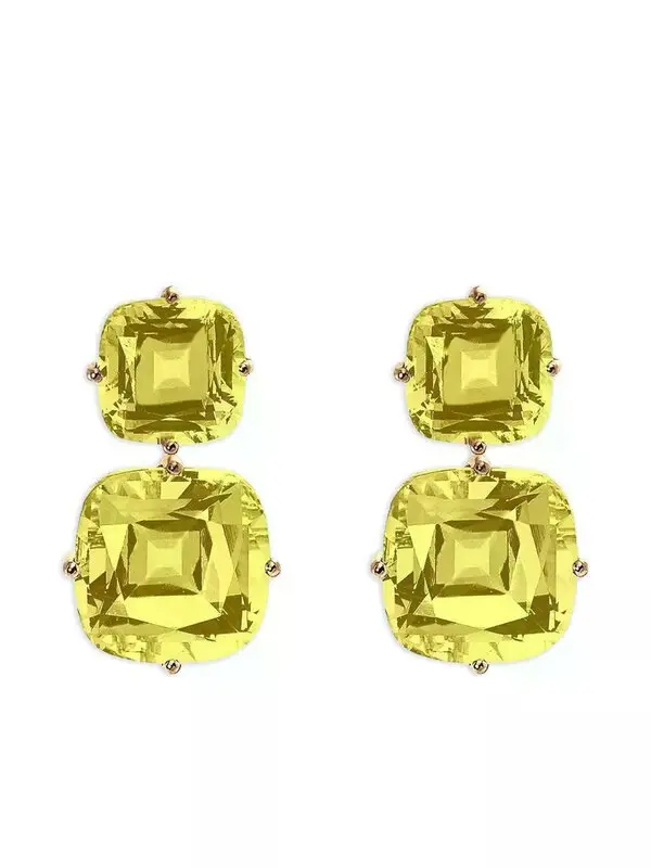 Goshwara 18kt Gold Gossip Lemon Quartz Earrings - Yellow