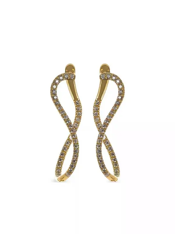 LISA NIK 18kt Yellow Infinity Diamond Earrings - Gold