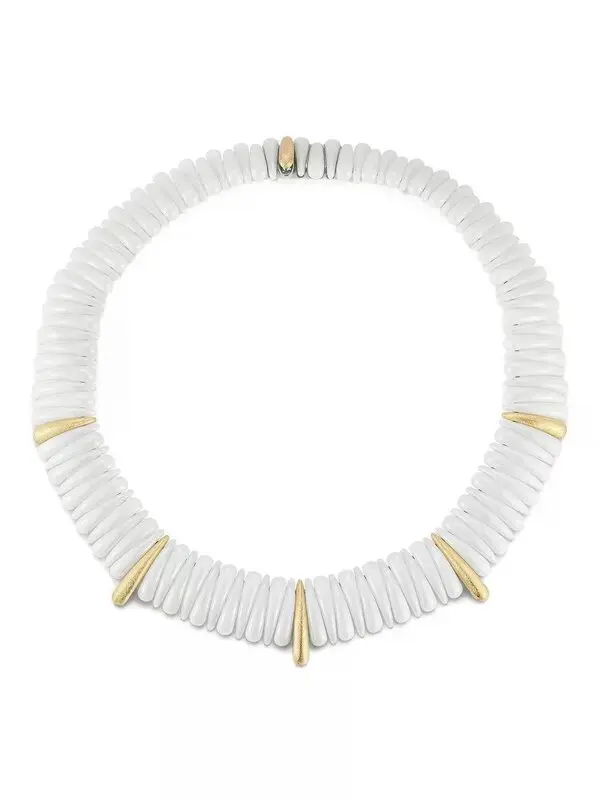 Roberto Demeglio 18kt Yellow Gold Artiglio Necklace - White