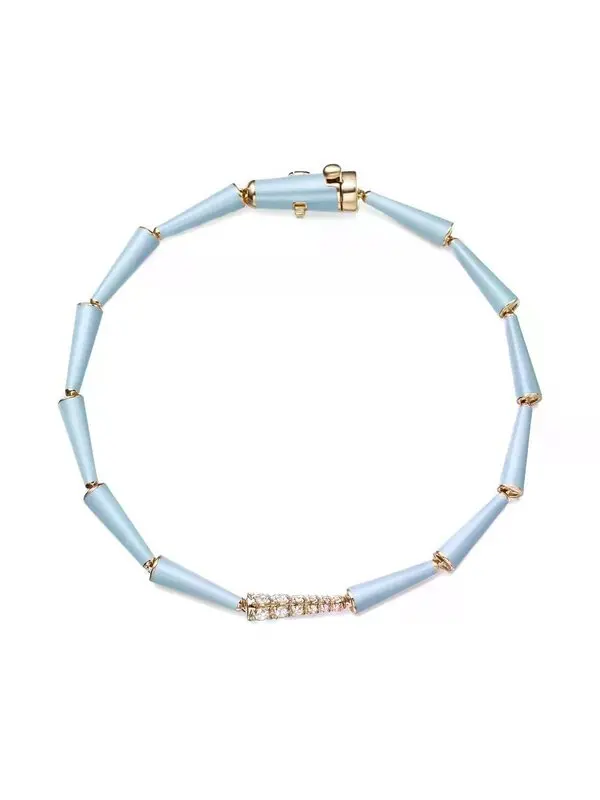 Melissa Kaye 18k Yellow Gold Lola Diamond Bracelet - Blue