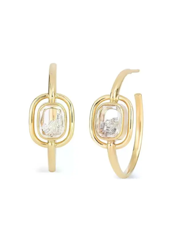 Moritz Glik 18k Yellow Elo 25 Diamond Hoop Earrings - Gold