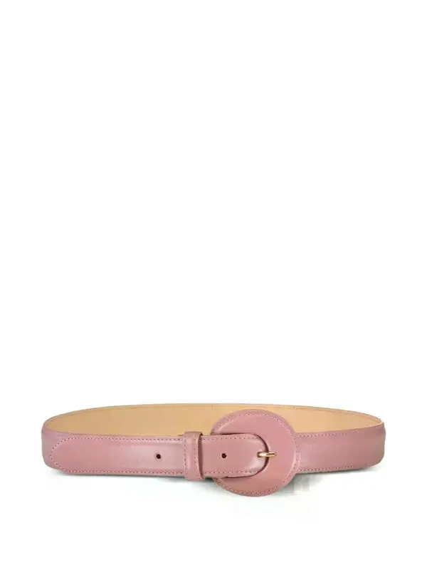 Eleventy Circular-buckle Leather Belt - Pink