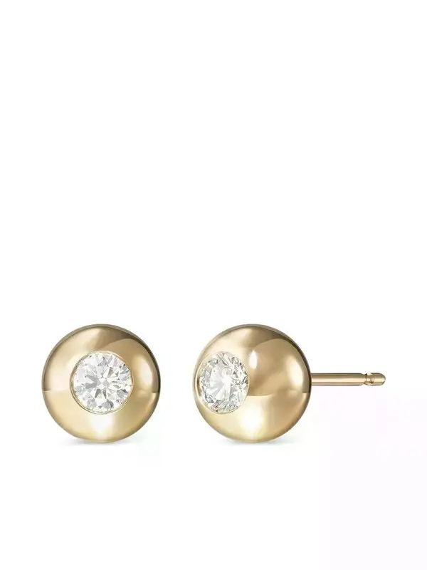 Melissa Kaye 18k Yellow Medium Audrey Diamond Earrings - Gold