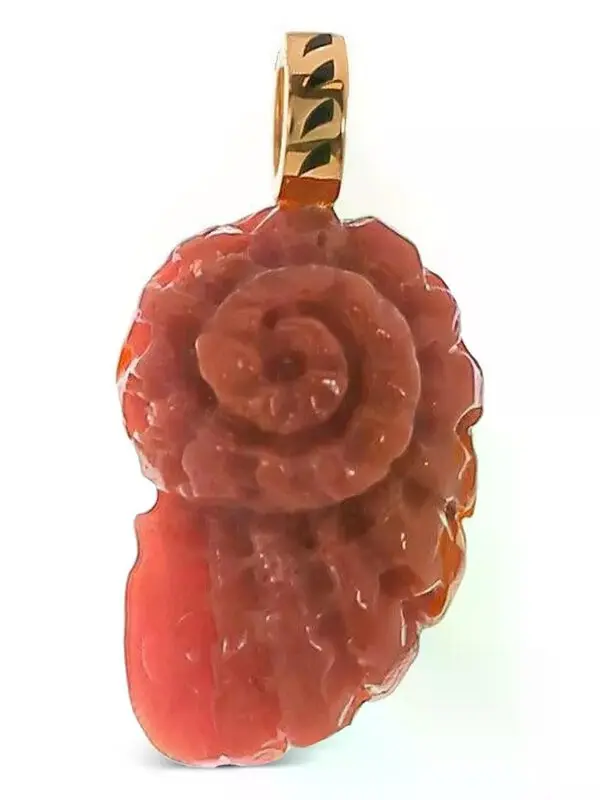DEZSO 18k Rose Gold Nautilus Coral Charm