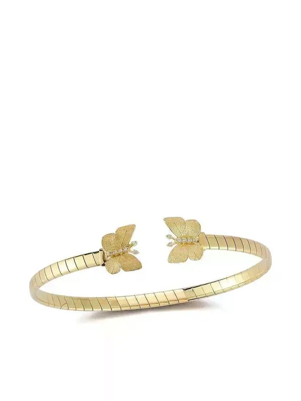 TANYA FARAH 18k Yellow Butterfly Diamond Bracelet - Gold