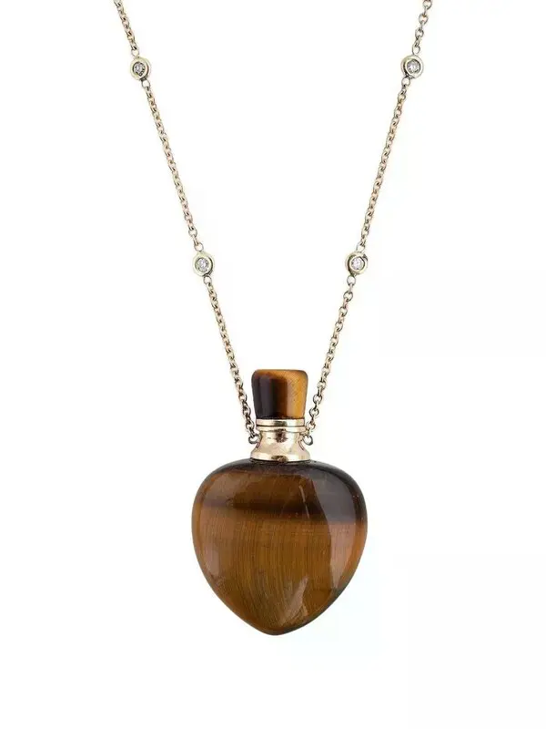 Jacquie Aiche 18k Yellow Tiger's Eye Potion Bottle Necklace - Gold