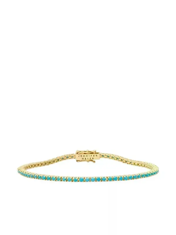 JENNIFER MEYER 18k Yellow Turquoise Tennis Bracelet - Gold