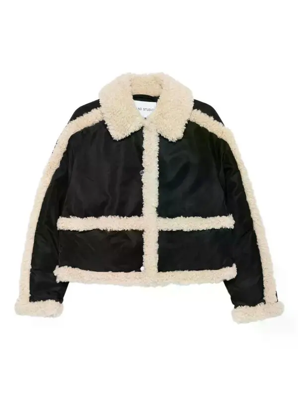 STAND STUDIO Faux Shearling-trim Jacket