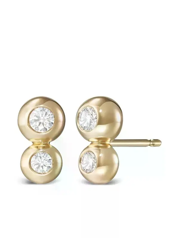 Melissa Kaye 18k Yellow Small Audrey Diamond Earrings - Gold