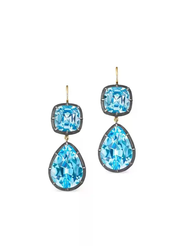 Fred Leighton Double Drop Earrings - Blue