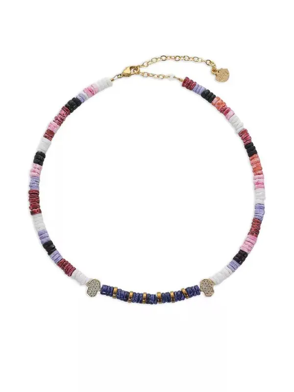 HIJAS DE PUKA Sahara Hamsas Necklace - Pink