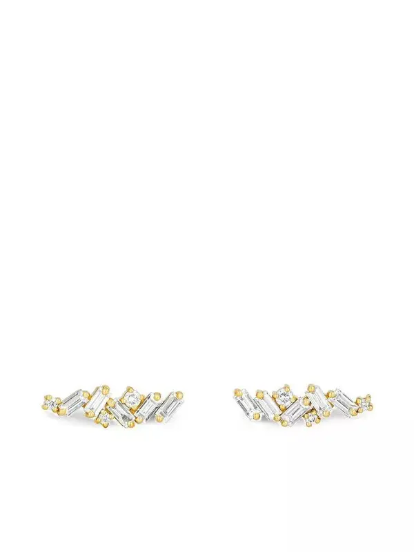 SUZANNE KALAN 18k Yellow Frenzy Diamond Stud Earrings - Gold
