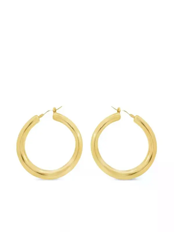 LISA NIK 18k Yellow Round Hoop Earrings - Gold