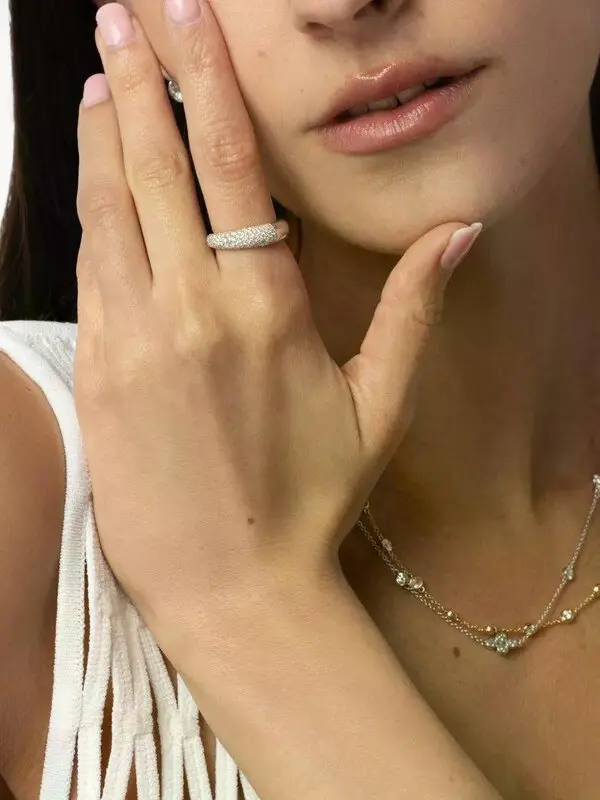 Kwiat 18k White Gold Diamond Cobblestone Band Ring