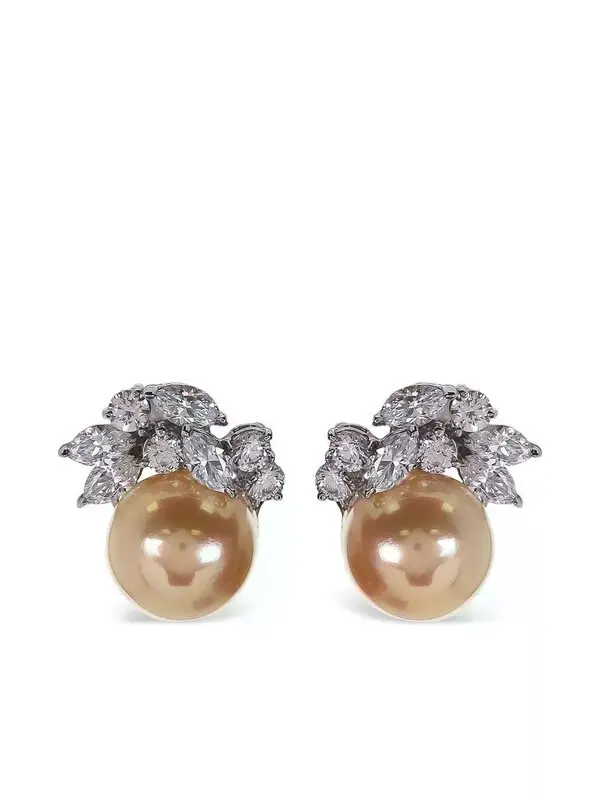 FANTASIA BY DESERIO Double-pearl Drop Earrings - Pink