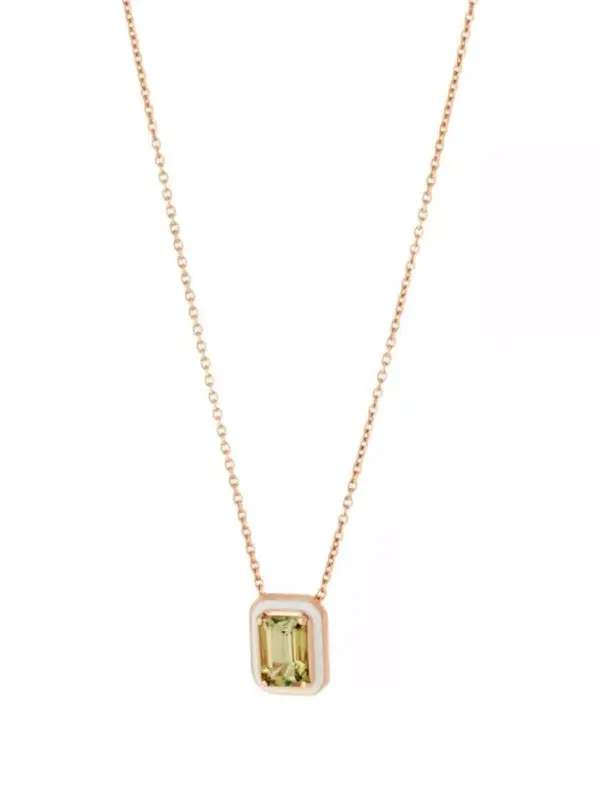 SELIM MOUZANNAR 18kt Rose Gold Mina Tourmaline Necklace - Pink