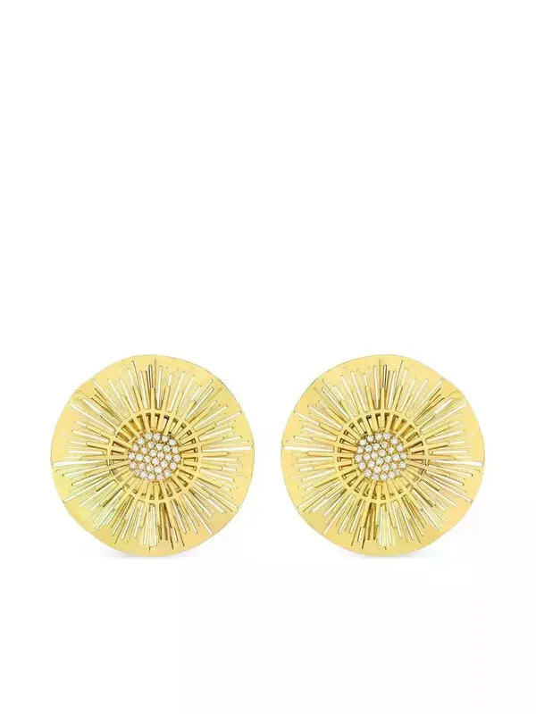 CAROL KAUFFMANN 18k Yellow Explosion Diamond Earrings - Gold
