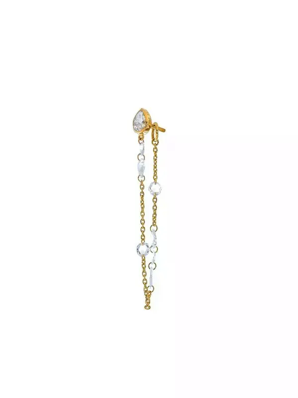 LOGAN HOLLOWELL 18k Yellow Eau De Rose Diamond Earring - Gold