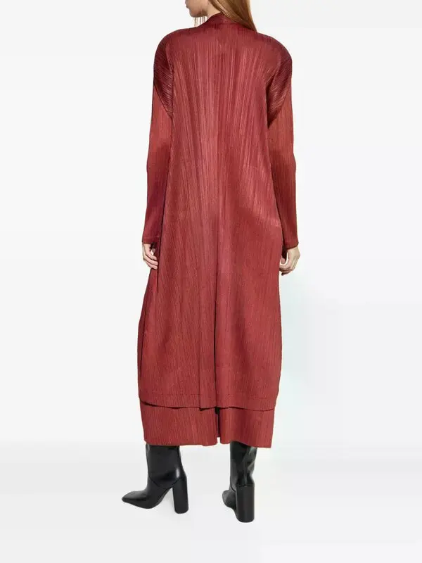 Issey Miyake Monthly Colors: October Pleated-button Coat - Red